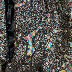 Unbranded | Jackets & Coats | Vintage Rainbow Foil Embossed Black ...